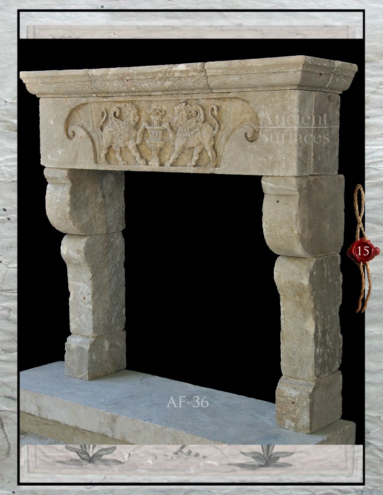 Antique stone fireplace elements as seen in our architectural catalog ...