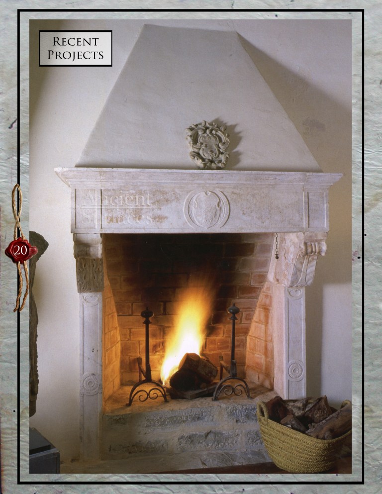 Antique stone fireplace elements as seen in our architectural catalog ...