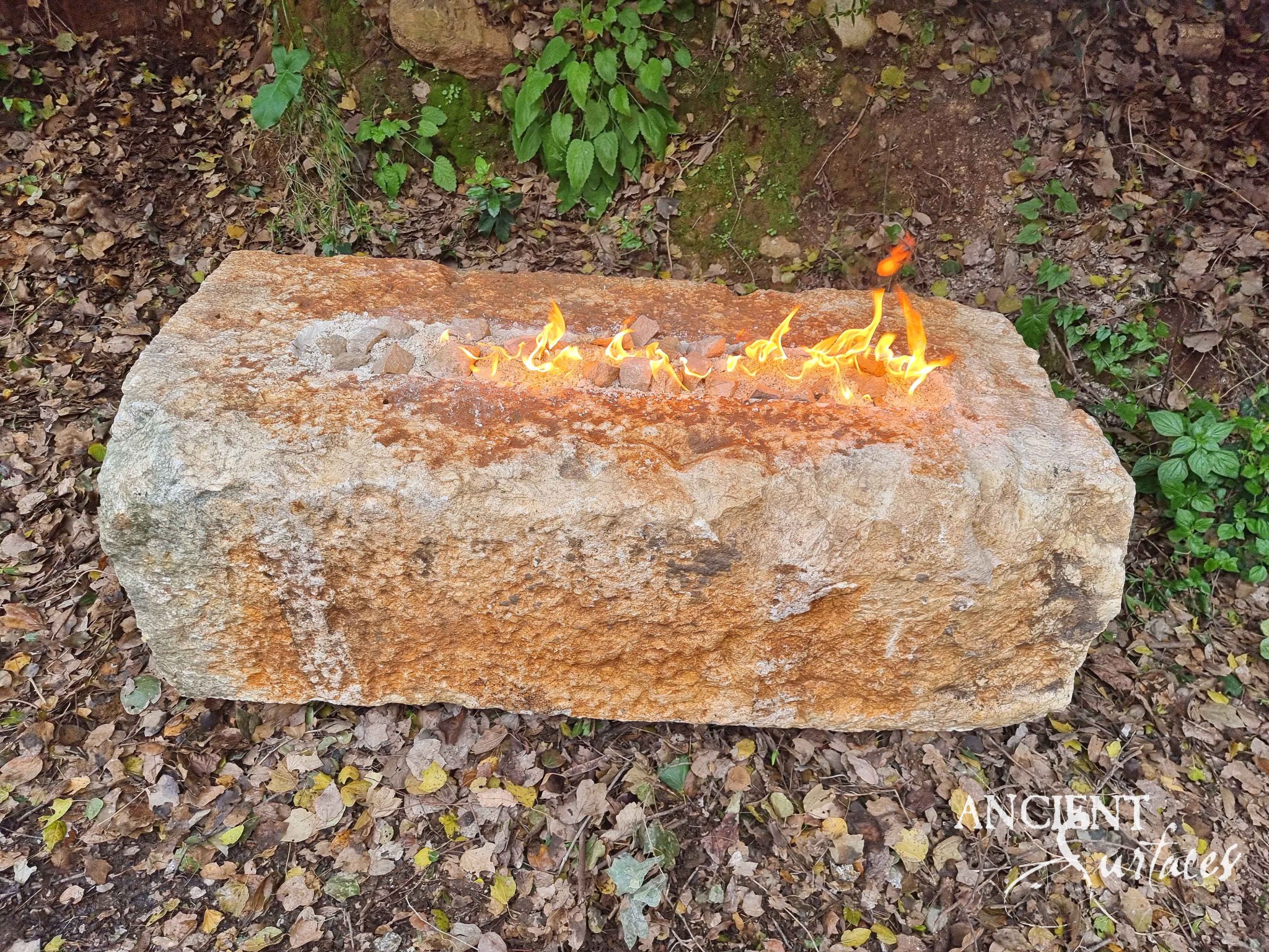 The Warm Embrace of Limestone Fire Pits by Ancient Surfaces