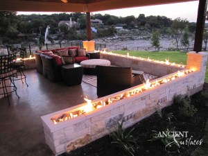 The Warm Embrace of Limestone Fire Pits by Ancient Surfaces